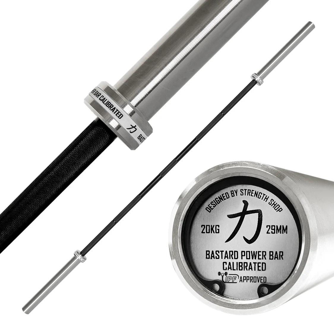 Calibrated Bastard Power Bar - Black E-Coat - IPF Approved — Strength Shop